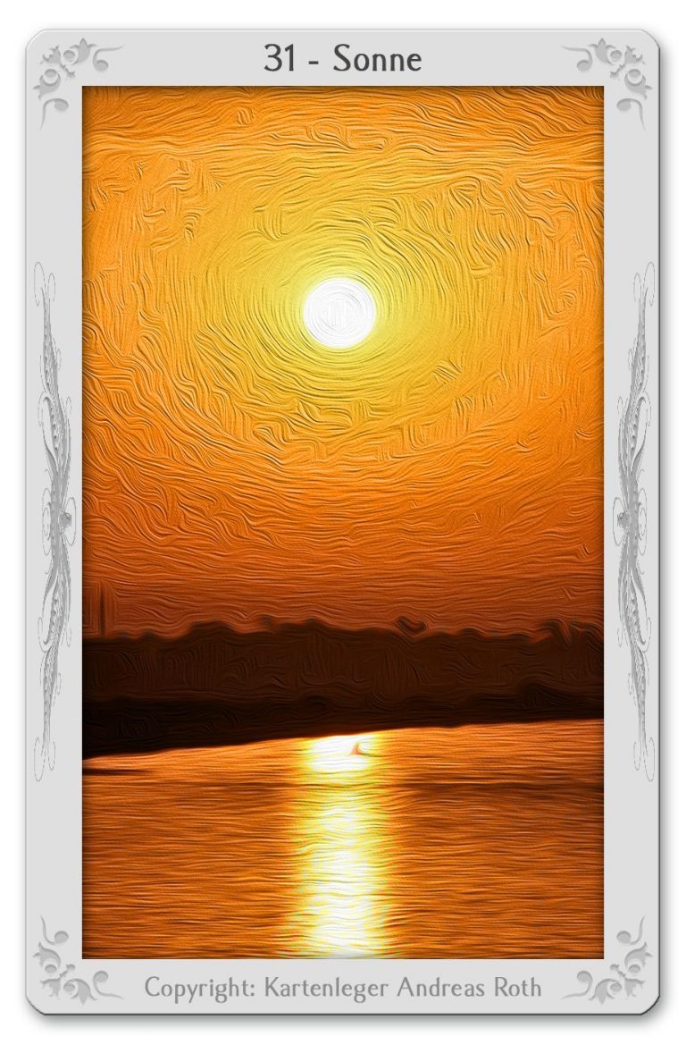 Lenormandkarte Die Sonne: Bedeutung & Kombinationen • Andreas Roth